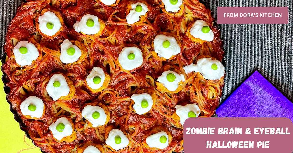 Zombie Brain & Eyeball Halloween Pie - From Dora's Kitchen